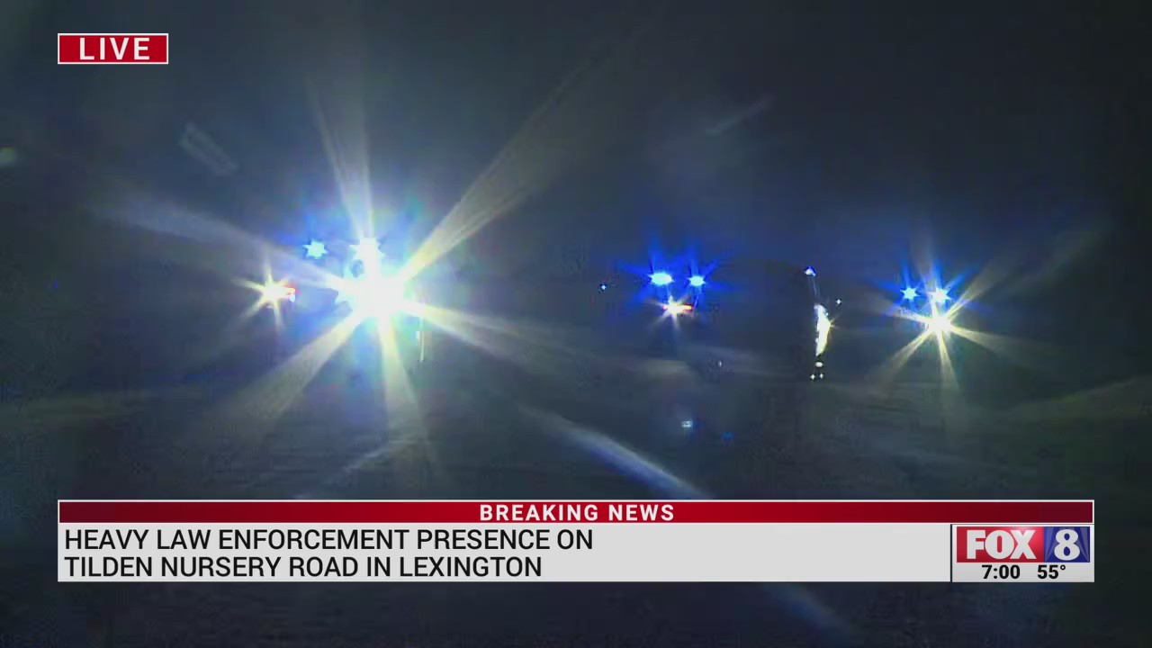 Heavy law enforcement presence in Lexington on Tilden Nursery Road ...