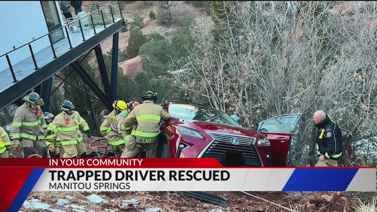 Trapped driver rescued in Manitou Springs – FOX21 News Colorado