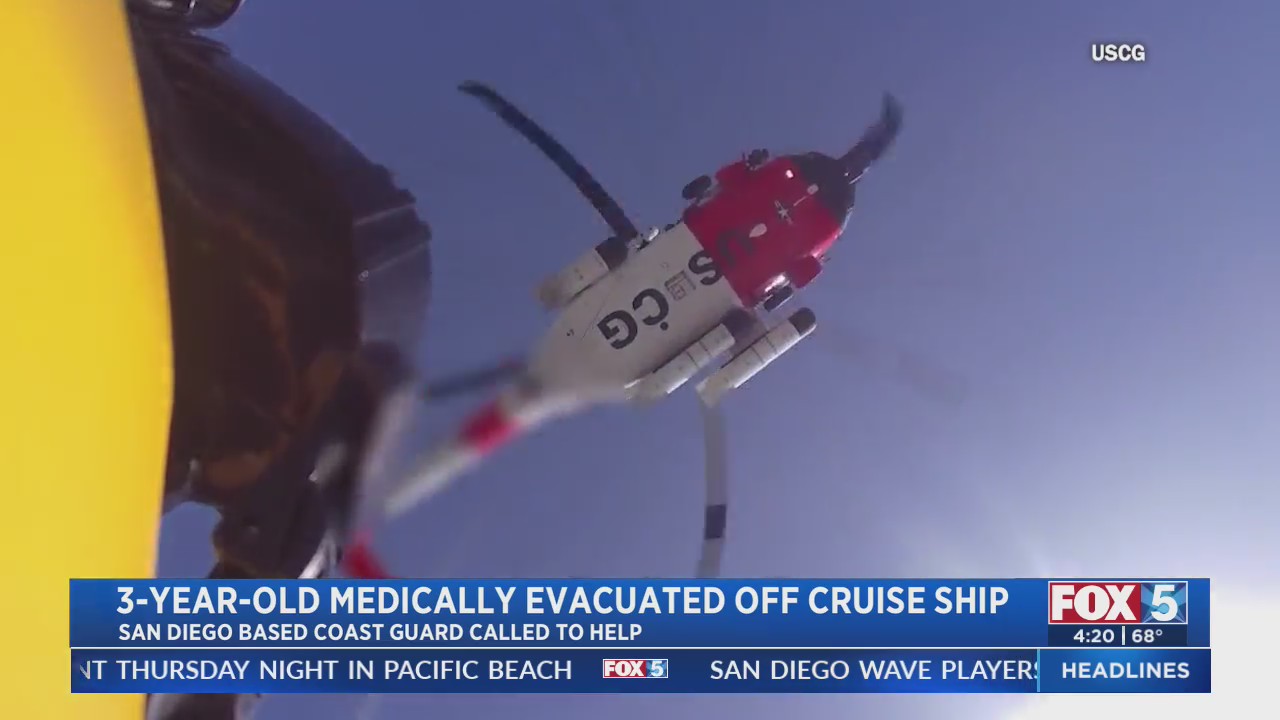Coast Guard Aircrew Evacuates Girl Off Cruise Ship Fox 5 San Diego