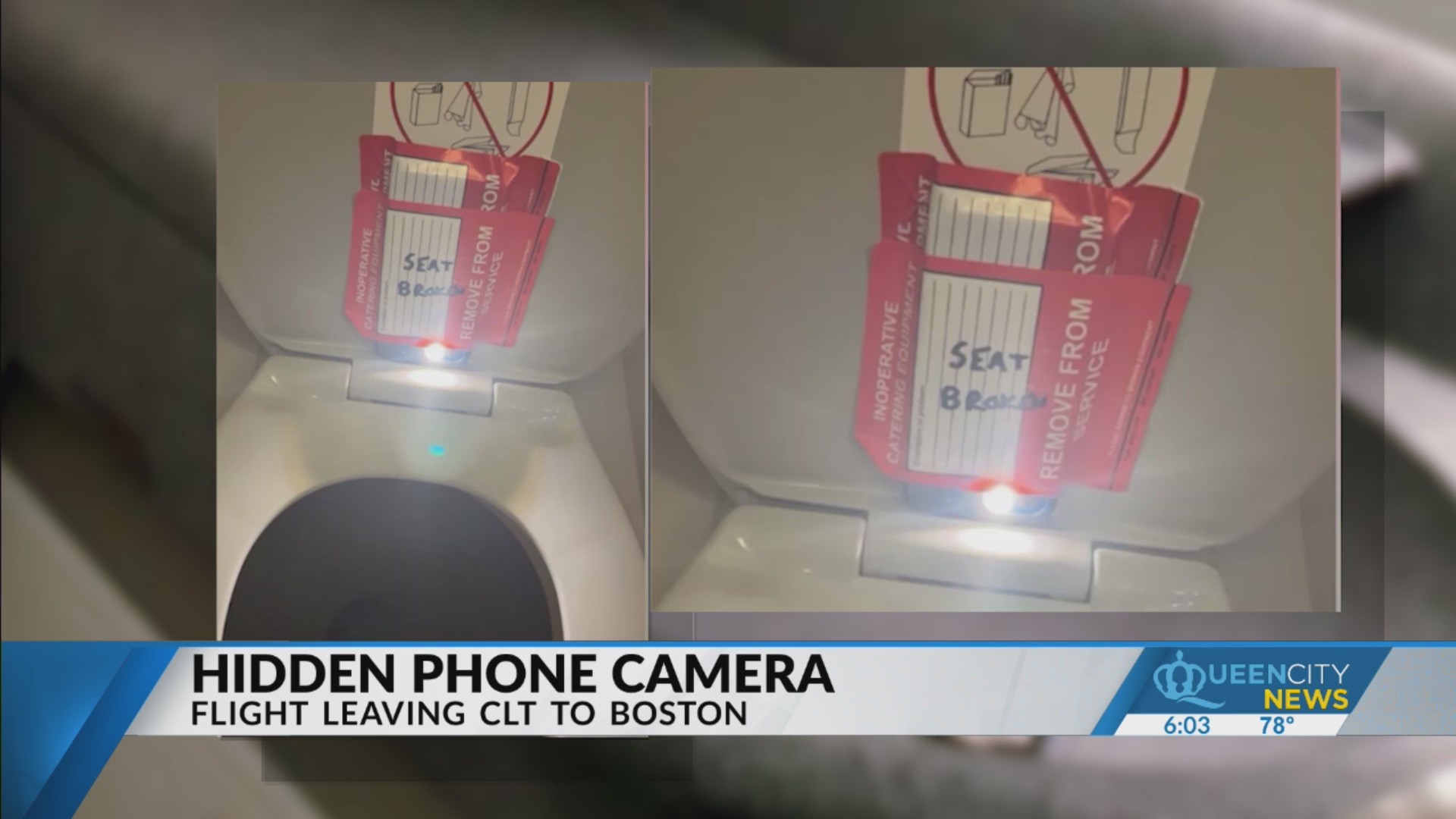 Hidden phone camera on flight from CLT to Boston – WFLA