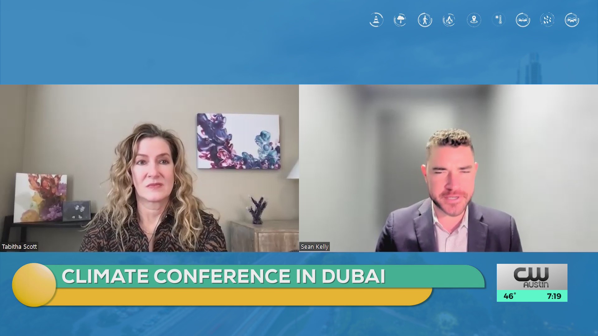 Meteorologist Sean Kelly spoke business futurist Tabitha Scott about ...