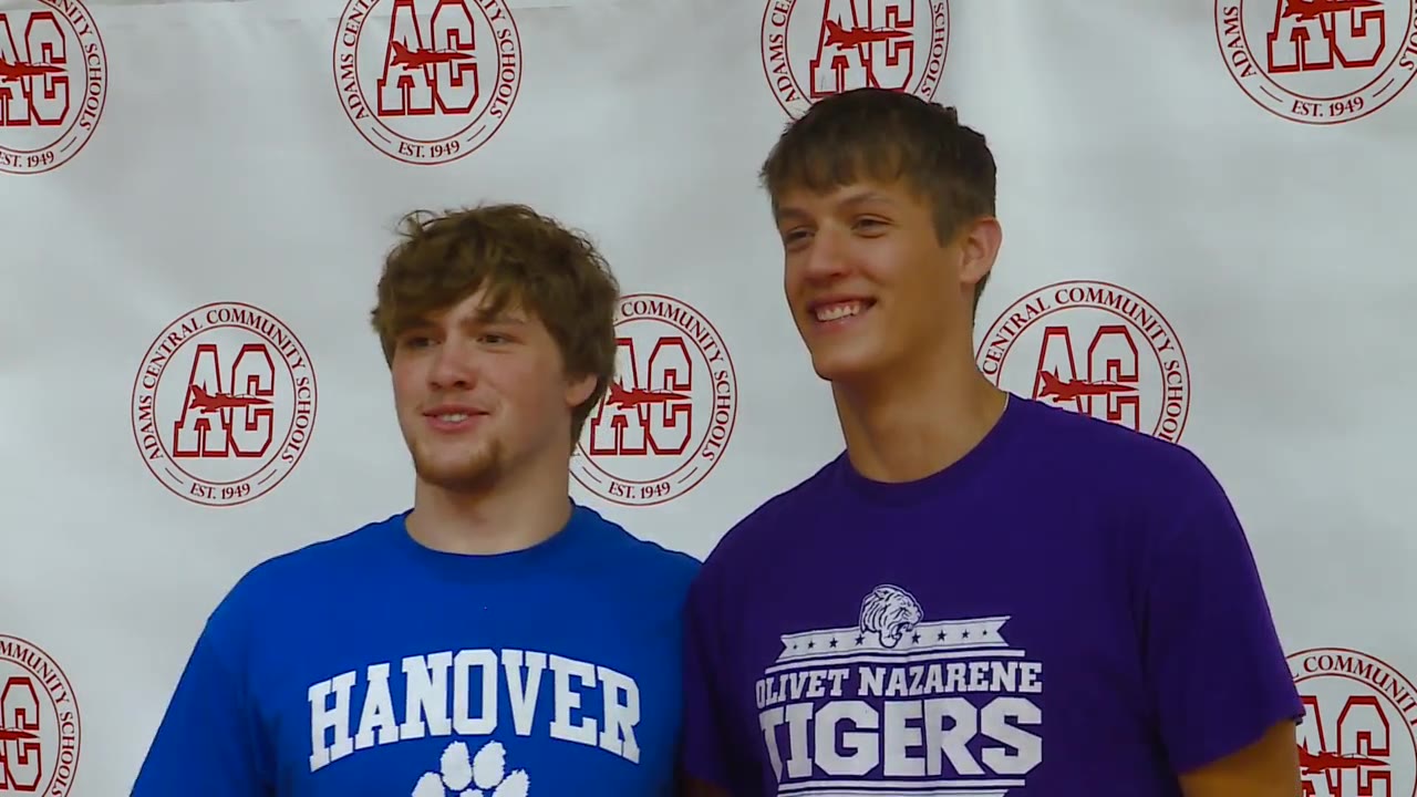 Adams Central’s Currie, Schultz ink college choices – WANE 15