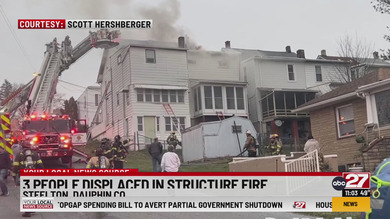 Three people displaced following Steelton duplex fire – ABC27