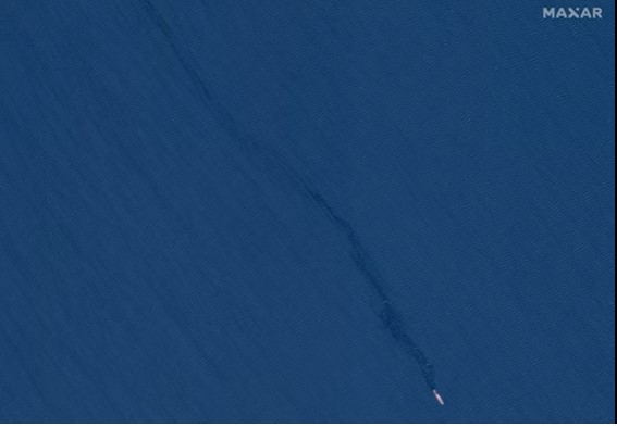 Satellite Imagery Shows Oil Slick Trailing Behind Rubymar Before ...